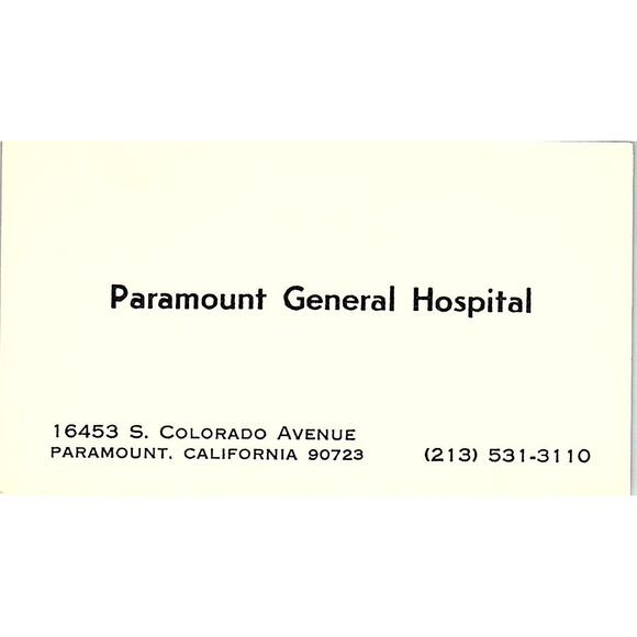 None and/or Unknown | Accents | Paramount General Hospital Paramount ...
